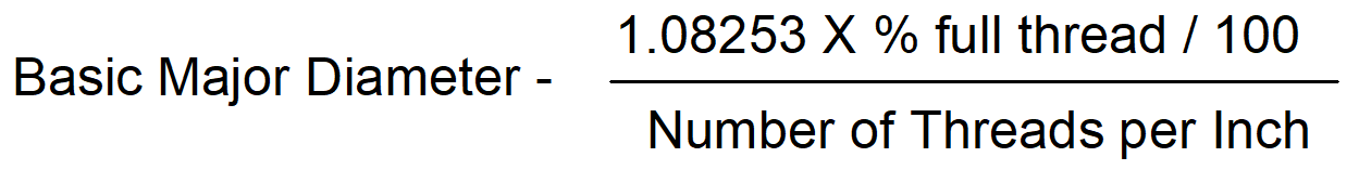 Tap Drill Size Calculator – Unified (UN) – Actual – EngineeringTechnology.org