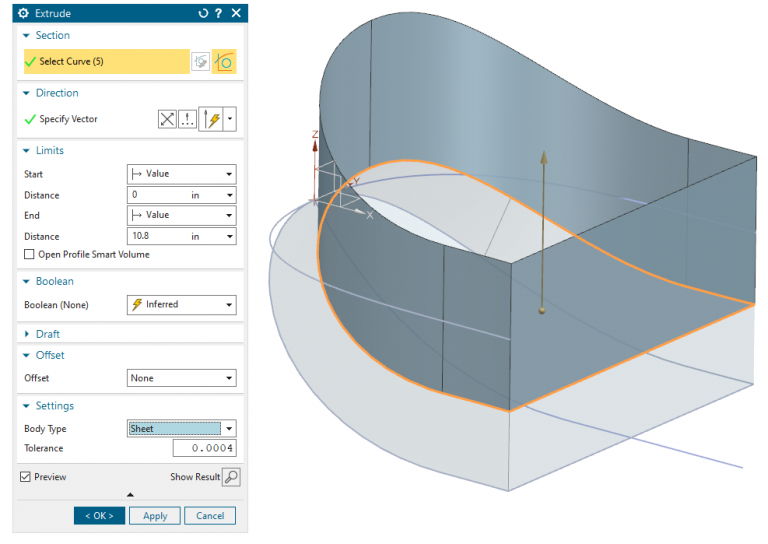 NX Extrude Sheet Body – EngineeringTechnology.org