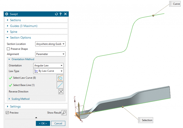 NX Swept – Angular Law Orientation – EngineeringTechnology.org