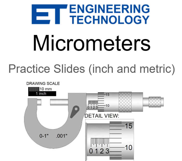 Micrometer Practice Sheets (inch & mm) – EngineeringTechnology.org